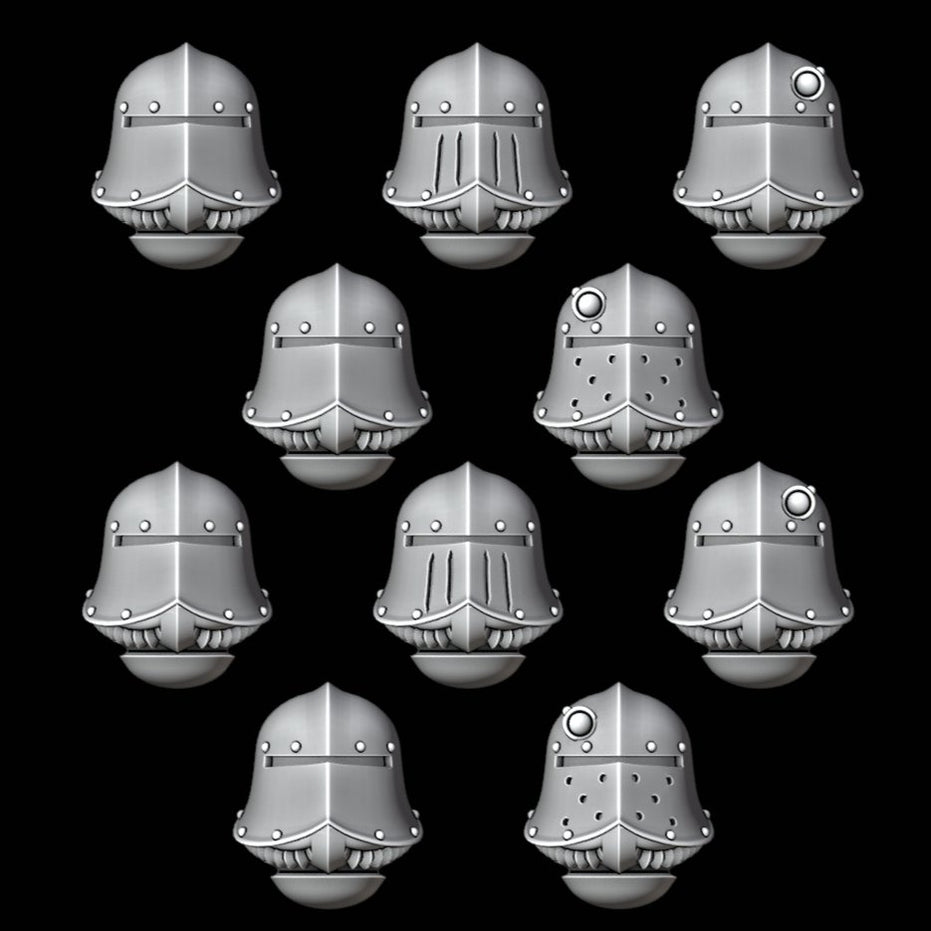 Knight Bucket / Sallet Helmets - Set of 10 — Archies Forge